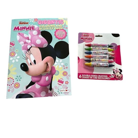 Disney | Toys | Newbundle Disney Minnie Mouse Coloring Book And Crayons ...